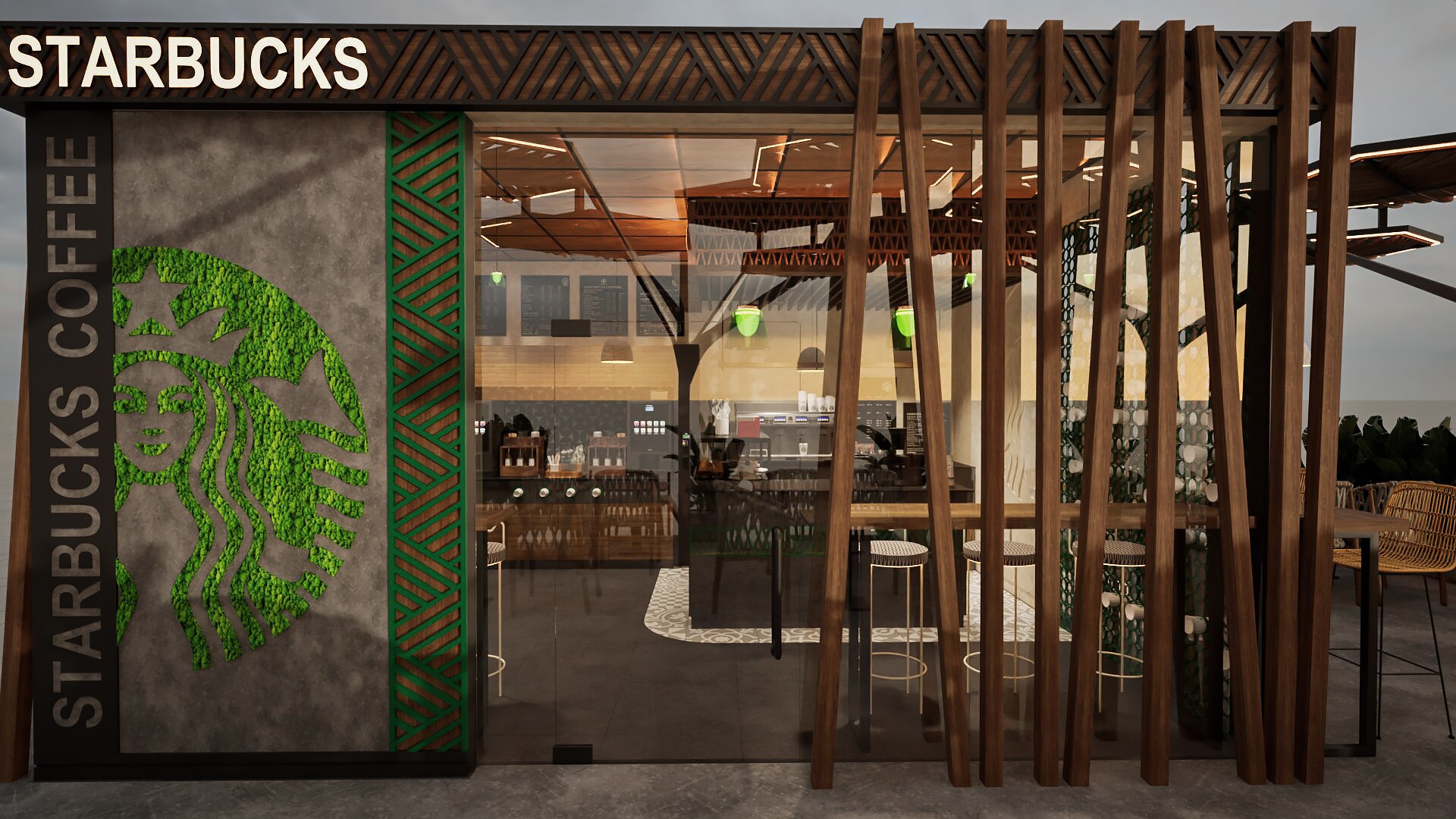 3D Model Starbucks Coffee Shop - TurboSquid 2401980