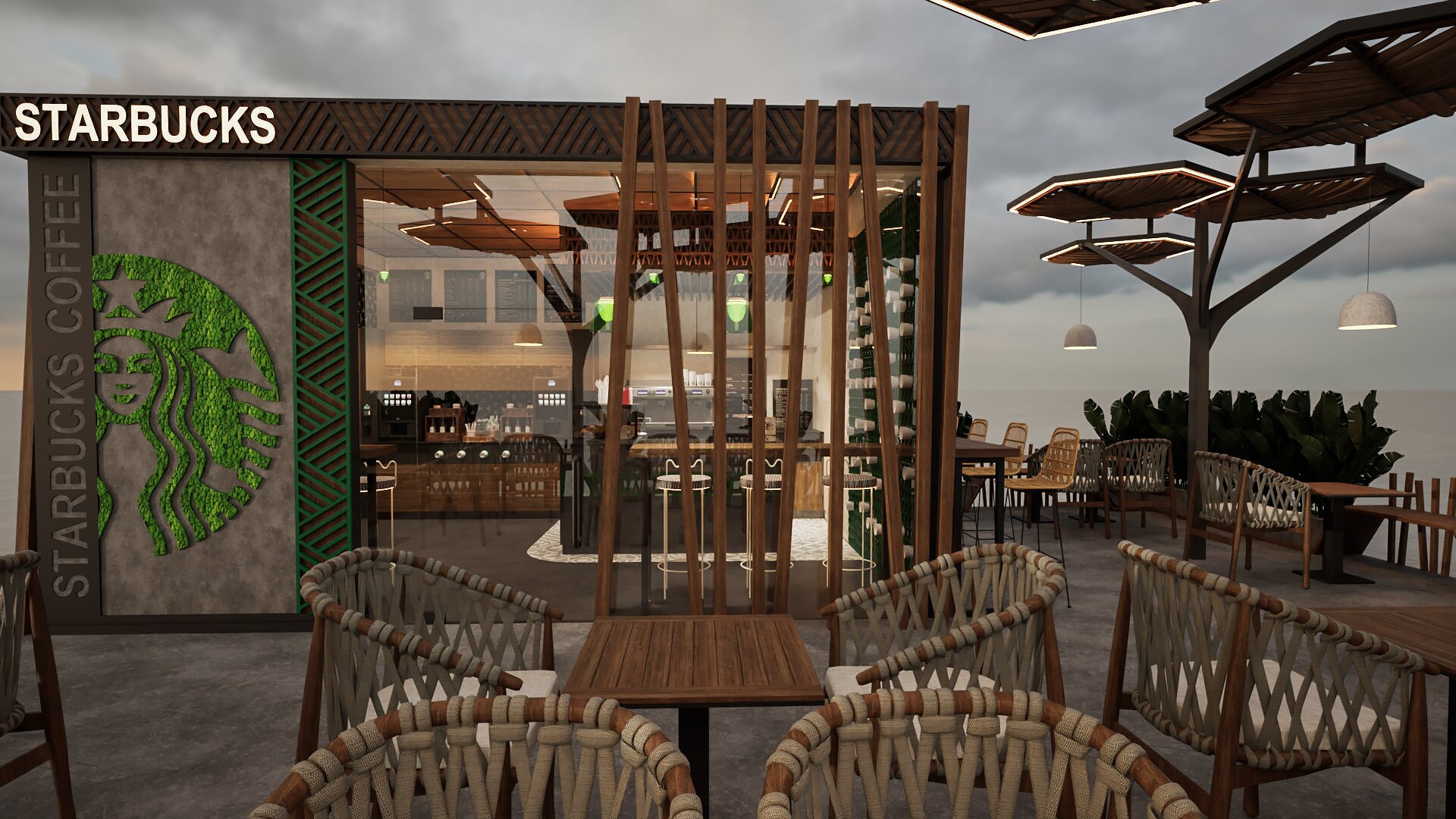 3D Model Starbucks Coffee Shop - TurboSquid 2401980