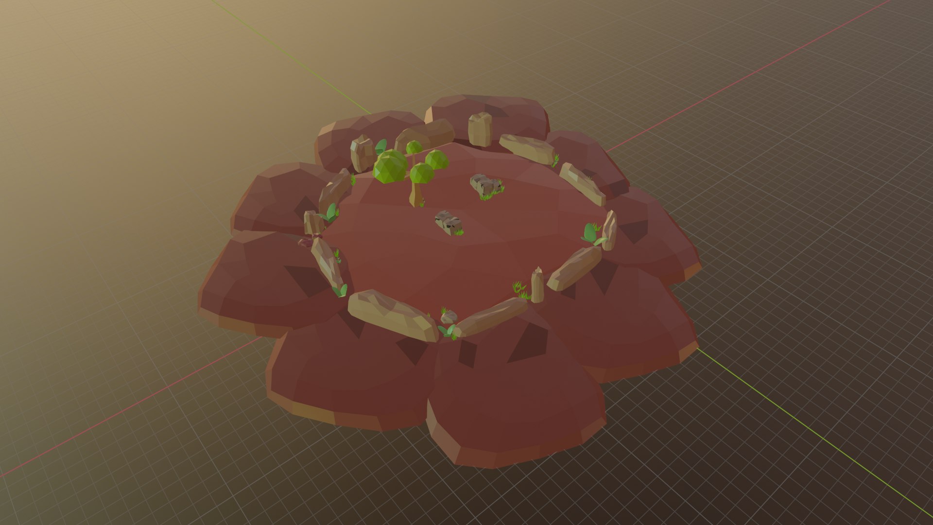 3D Low Poly Terrain - TurboSquid 1940477