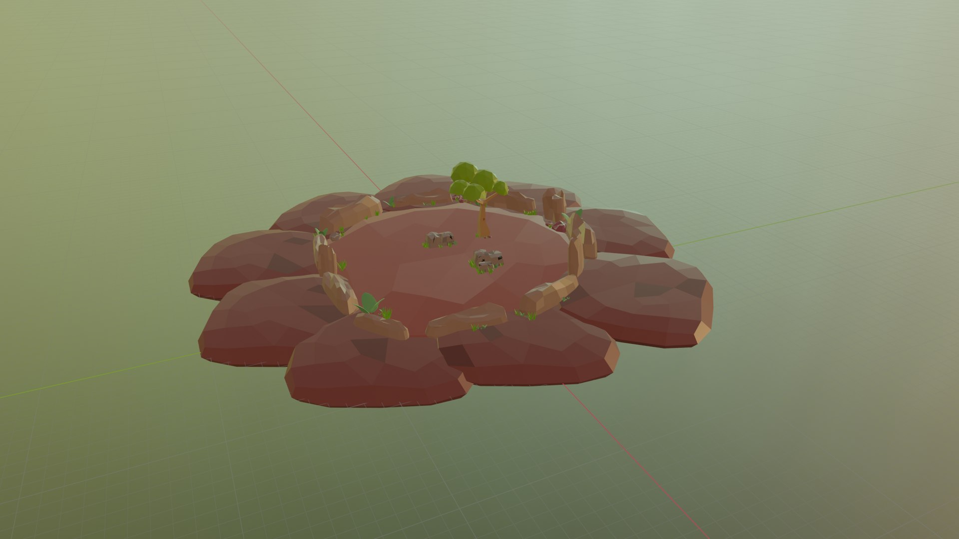 3D Low Poly Terrain - TurboSquid 1940477