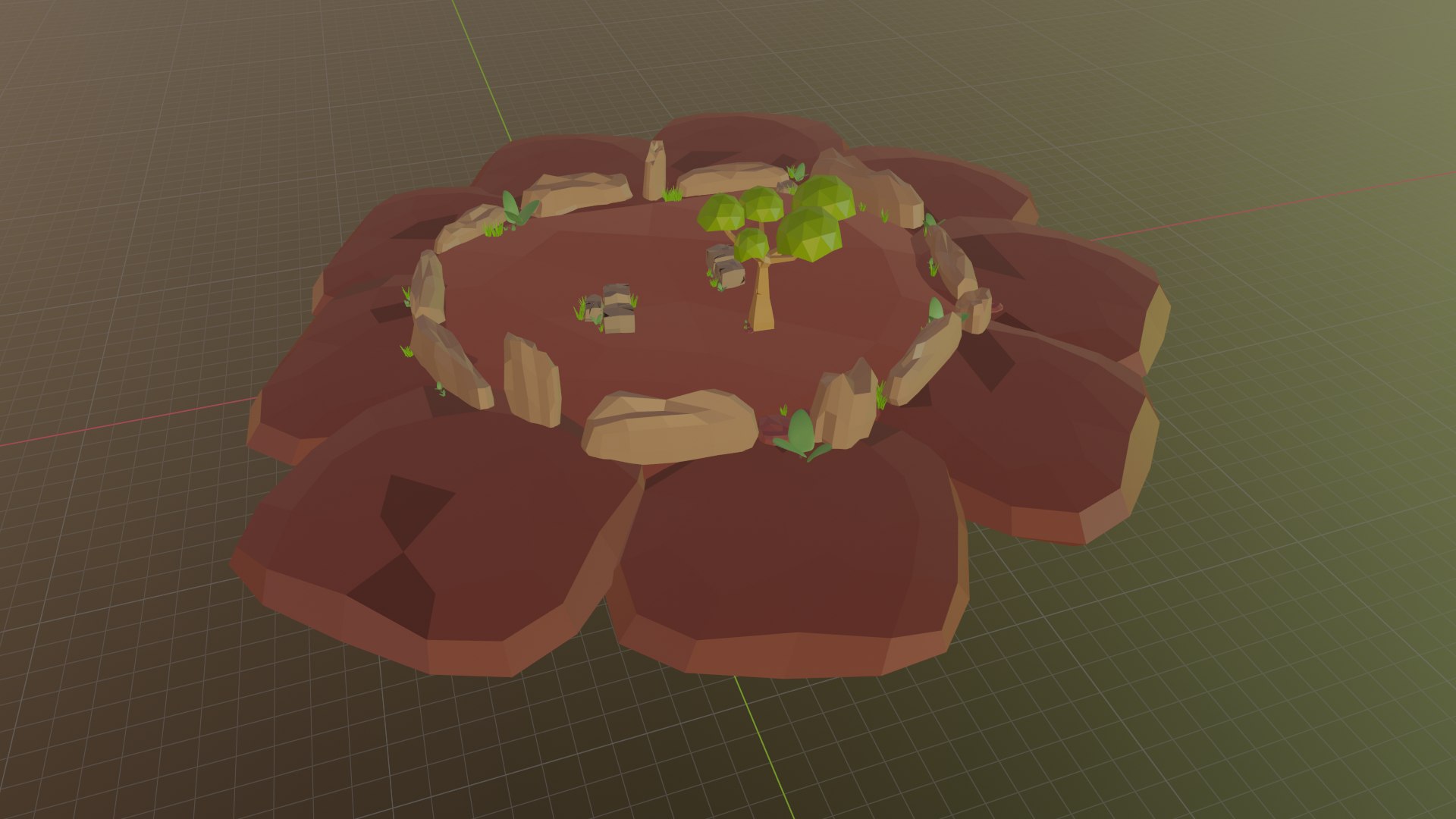 3D Low Poly Terrain - TurboSquid 1940477