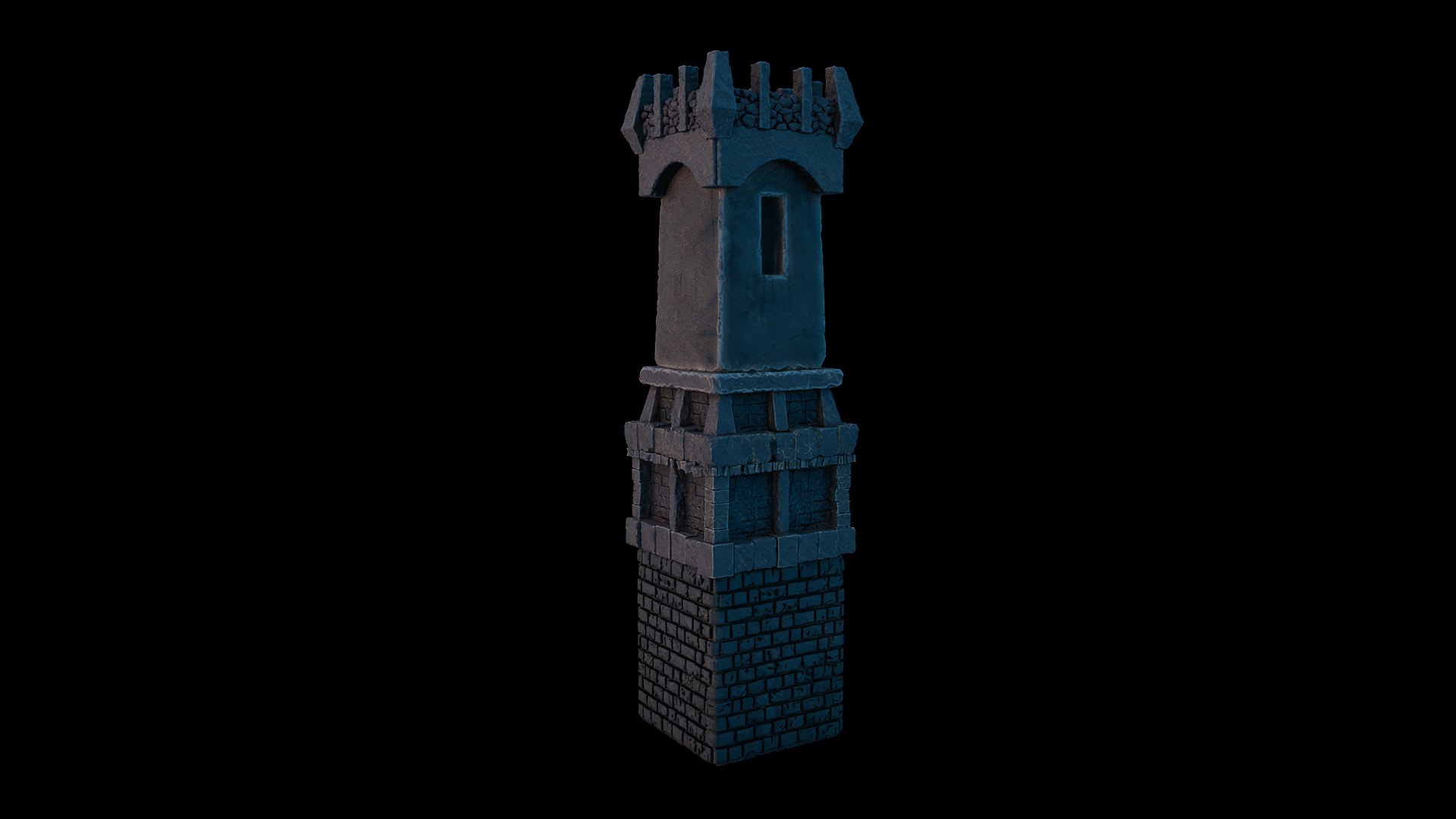 3D Medieval Castle Structure - Tower B - TurboSquid 2206979