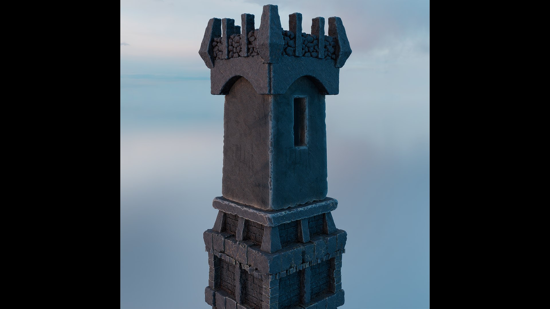 3D Medieval Castle Structure - Tower B - TurboSquid 2206979