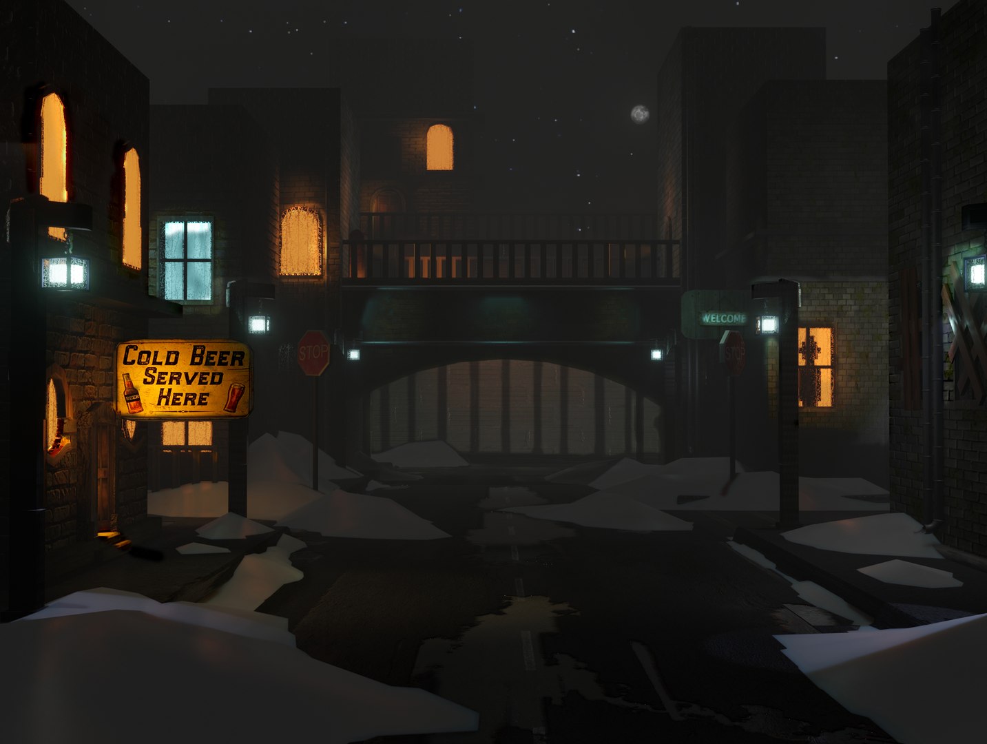 Snow Street 3D - TurboSquid 2021284