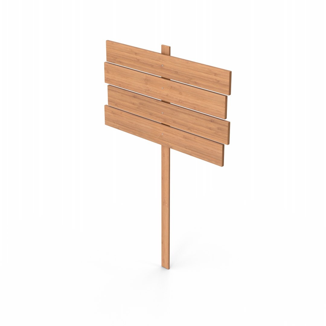 Wooden Signboard(1) 3D Model - TurboSquid 2060615