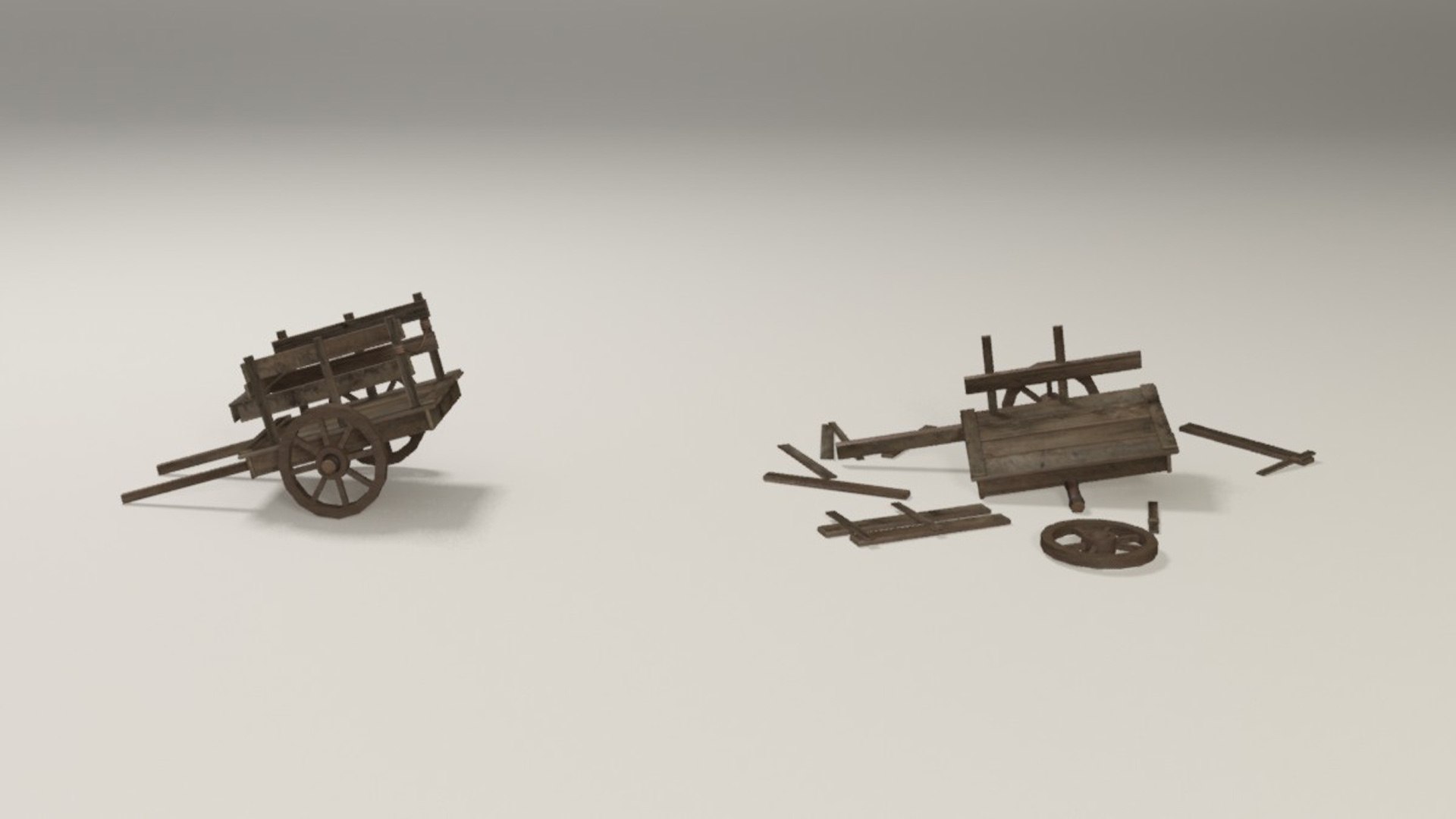 3D Wooden Wagon Model - TurboSquid 1808925