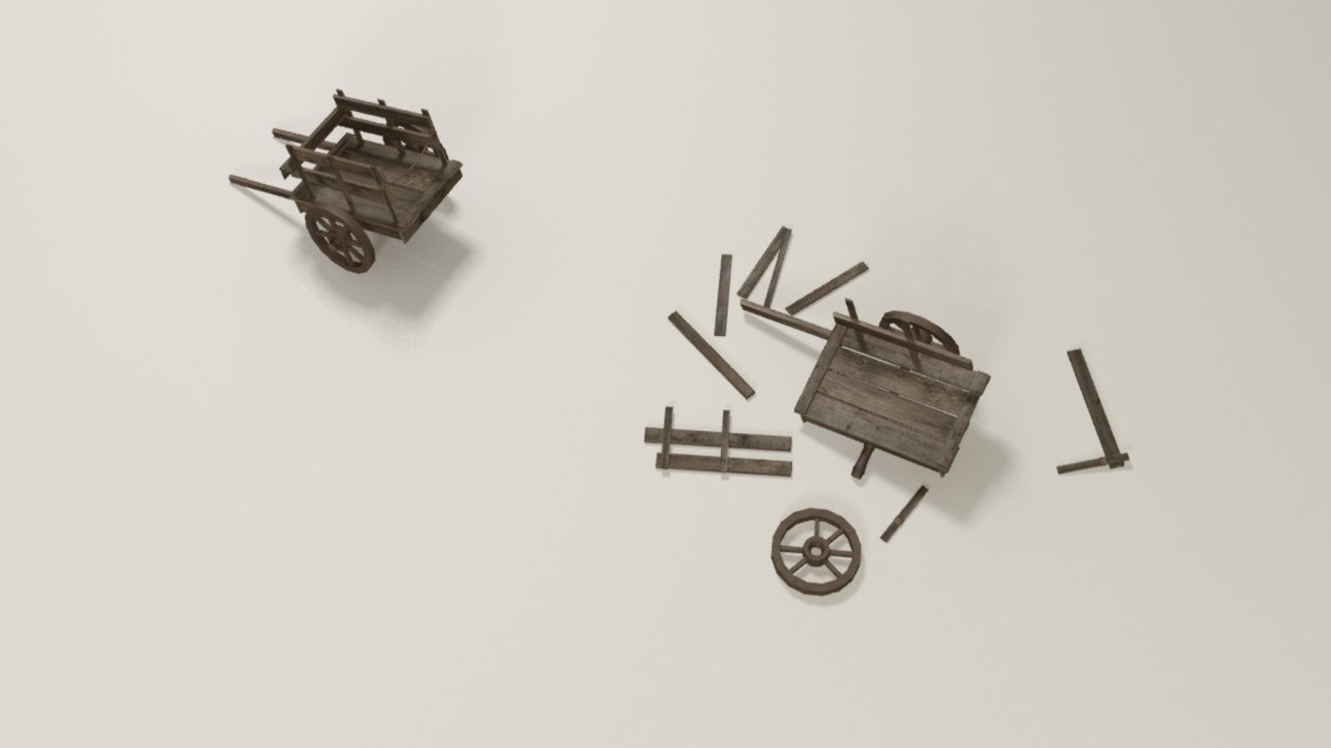 3D Wooden Wagon Model - TurboSquid 1808925