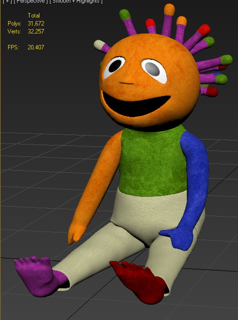3d Model Of Wink Muppet Toy
