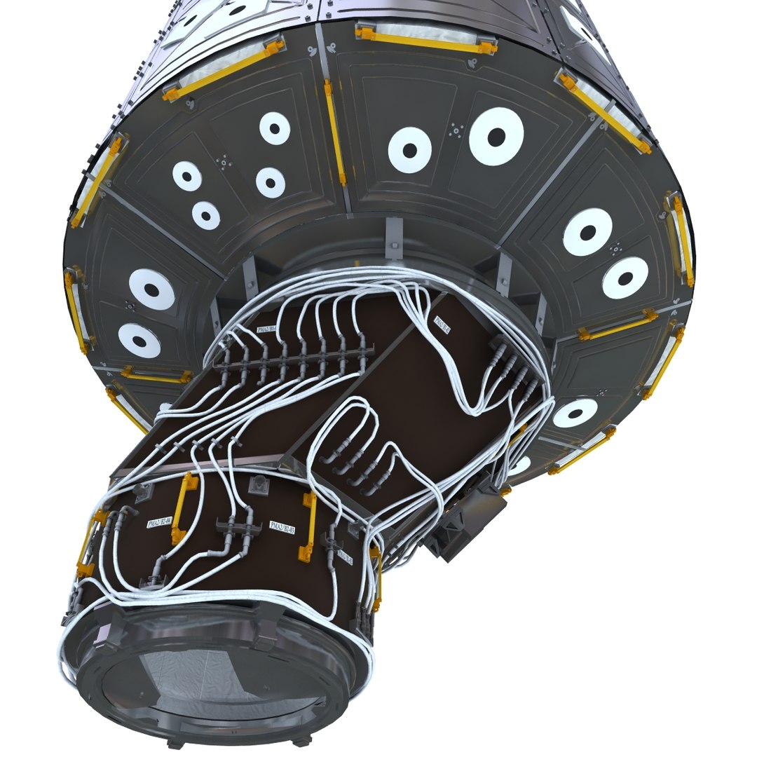 3d model of international space station unity