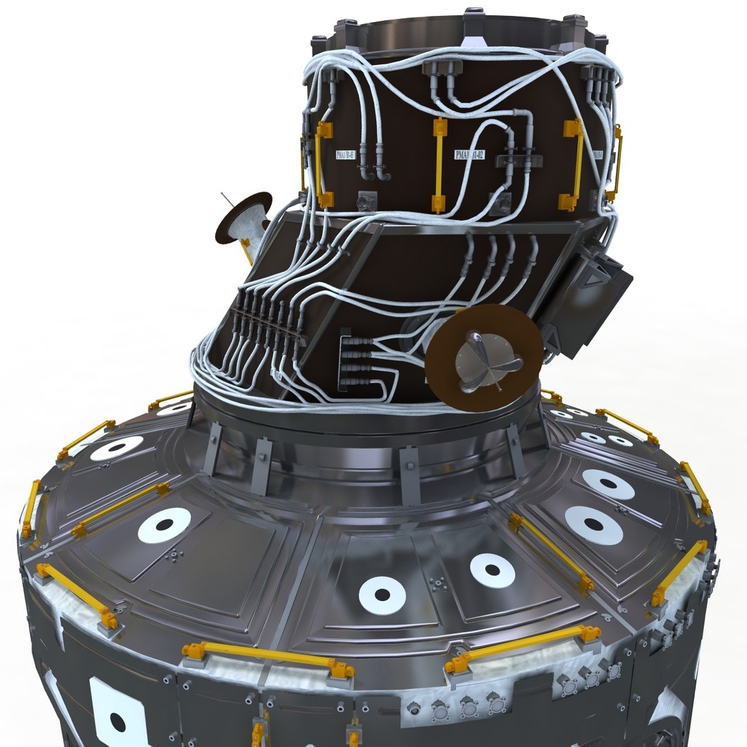 3d model of international space station unity