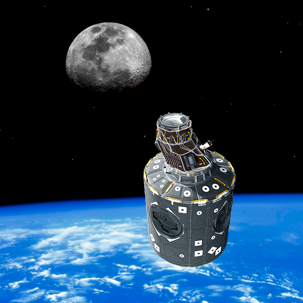 3d model of international space station unity