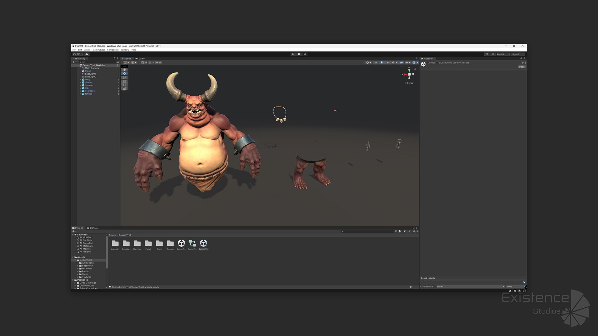 3D Demon Troll - Stylized Devils Warrior RPG Character Monster Rigged ...