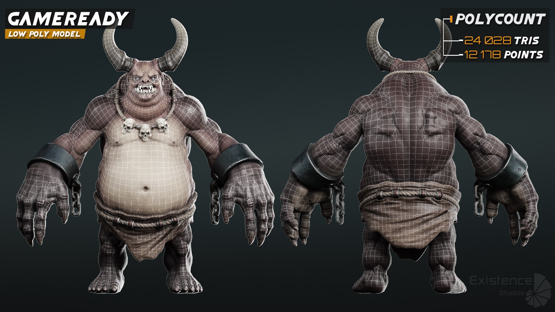 3D Demon Troll - Stylized Devils Warrior RPG Character Monster Rigged ...