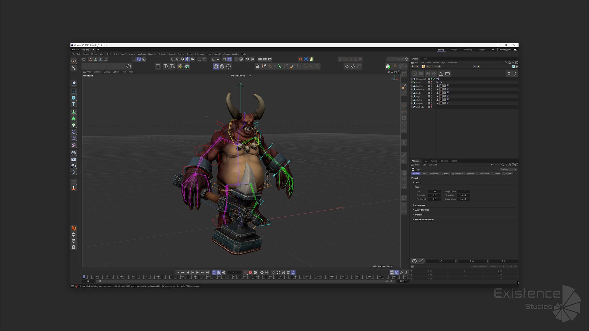 3D Demon Troll - Stylized Devils Warrior RPG Character Monster Rigged ...