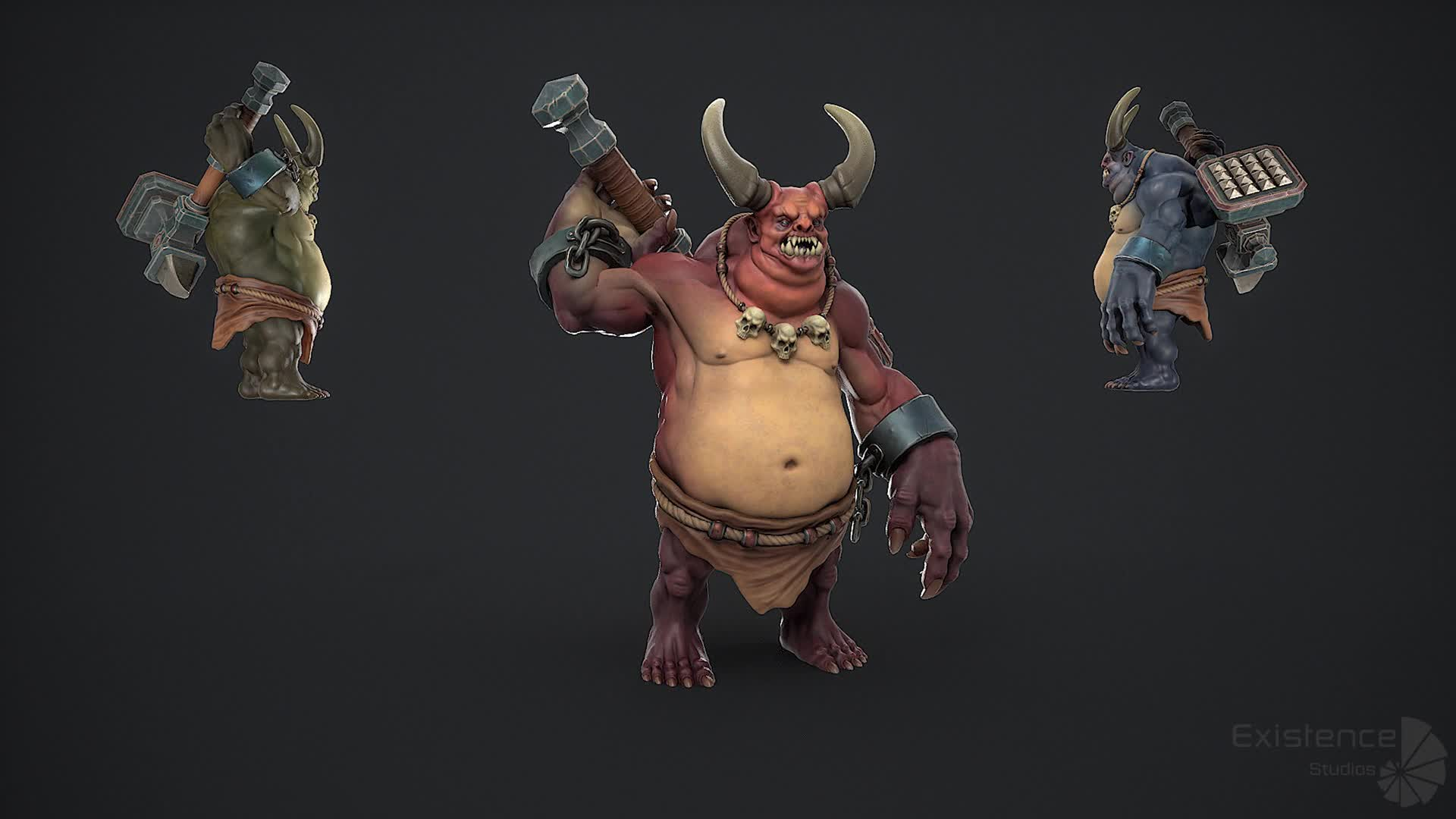 3D Demon Troll - Stylized Devils Warrior RPG Character Monster Rigged ...
