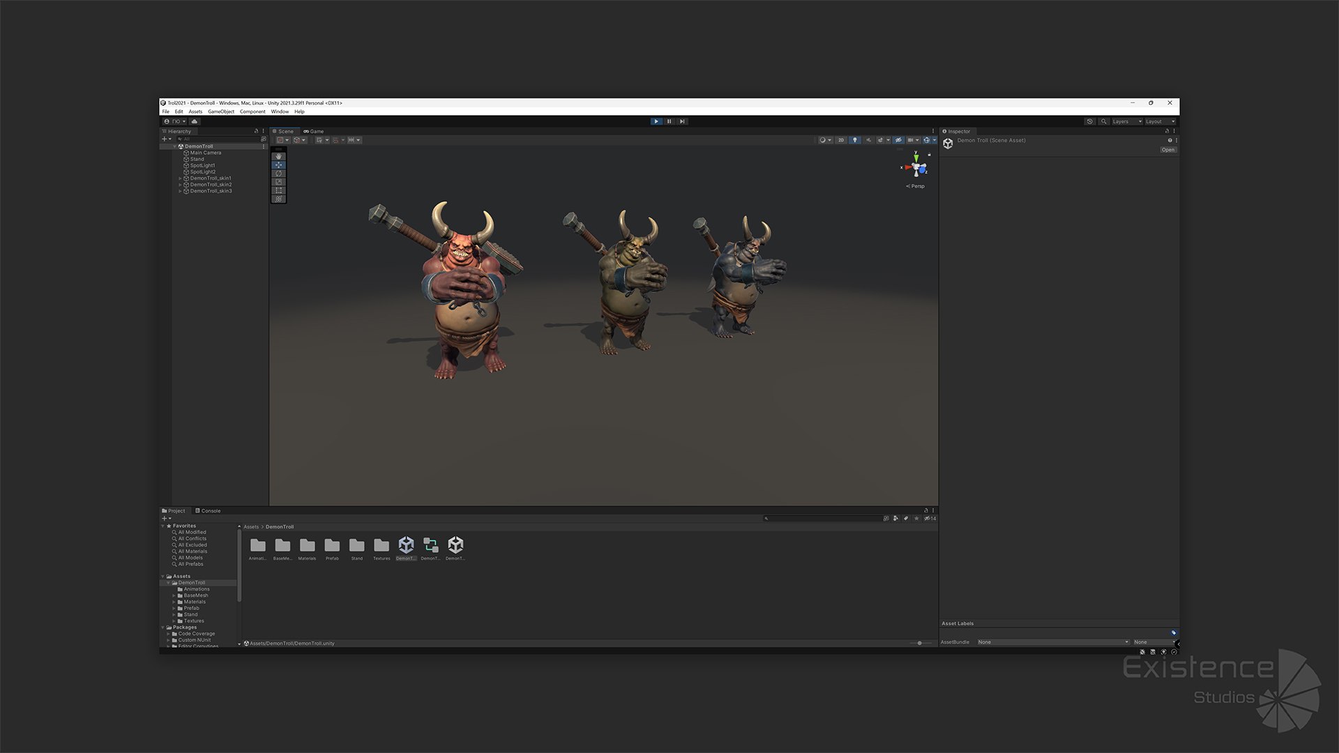 3D Demon Troll - Stylized Devils Warrior RPG Character Monster Rigged ...