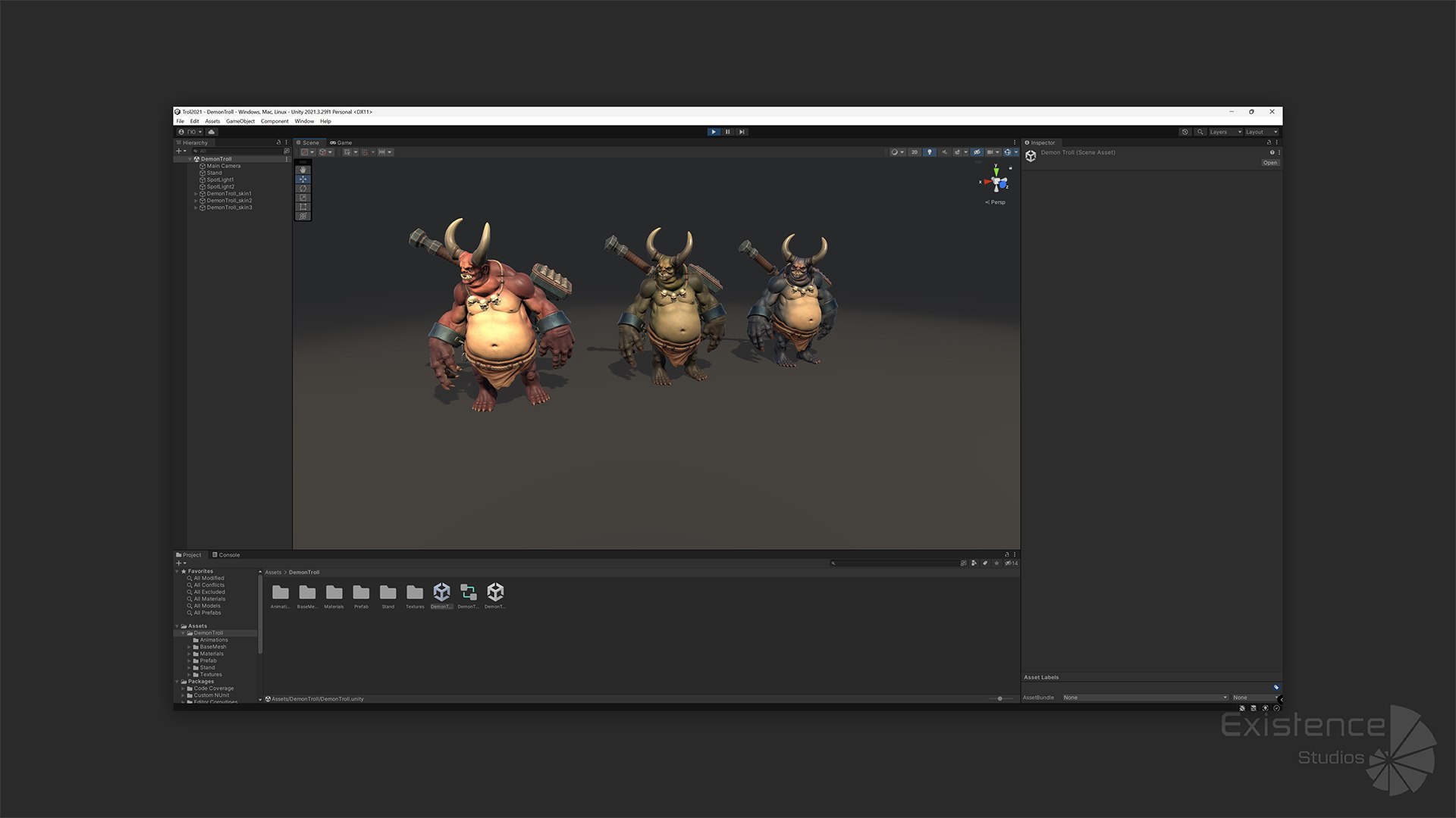 3D Demon Troll - Stylized Devils Warrior RPG Character Monster Rigged ...