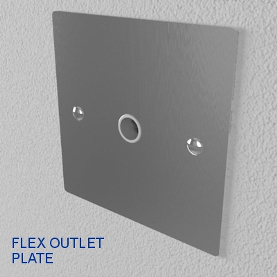 flush metal switches sockets 3d 3ds