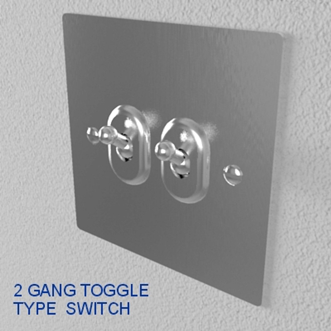 flush metal switches sockets 3d 3ds