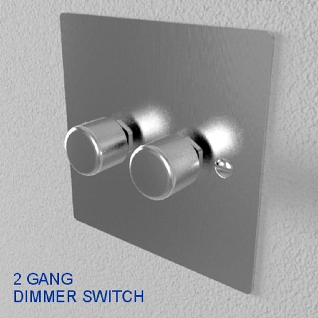 flush metal switches sockets 3d 3ds