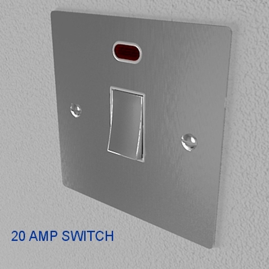 flush metal switches sockets 3d 3ds