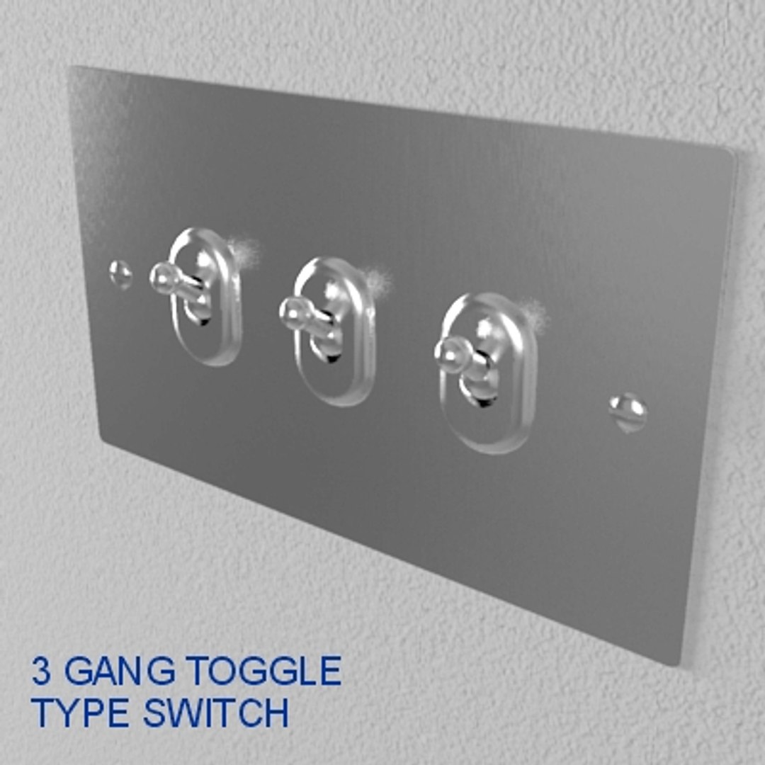 flush metal switches sockets 3d 3ds
