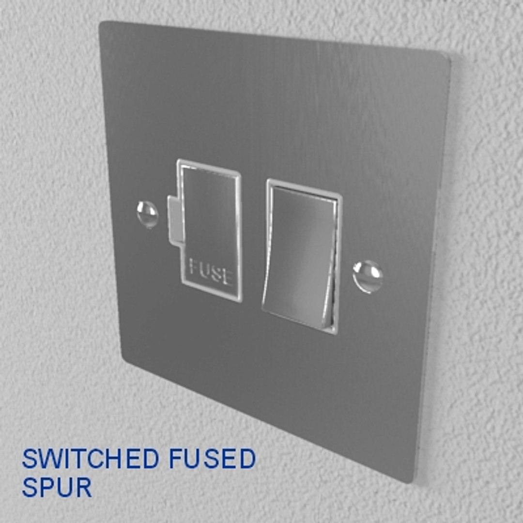 flush metal switches sockets 3d 3ds
