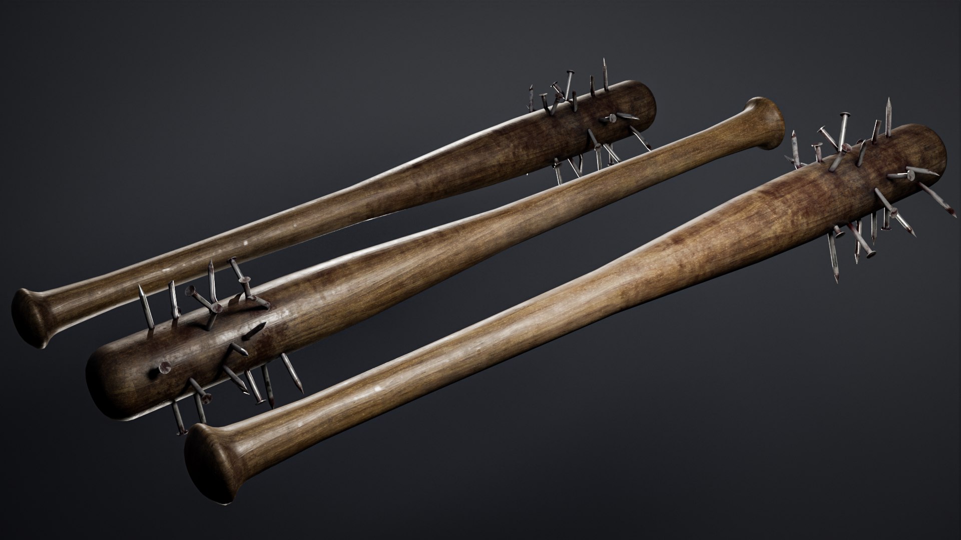 Game Ready Nailed Baseball Bat 3D Model - TurboSquid 1963850