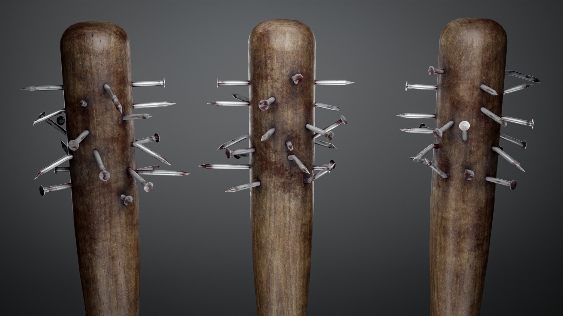 Game Ready Nailed Baseball Bat 3D Model - TurboSquid 1963850