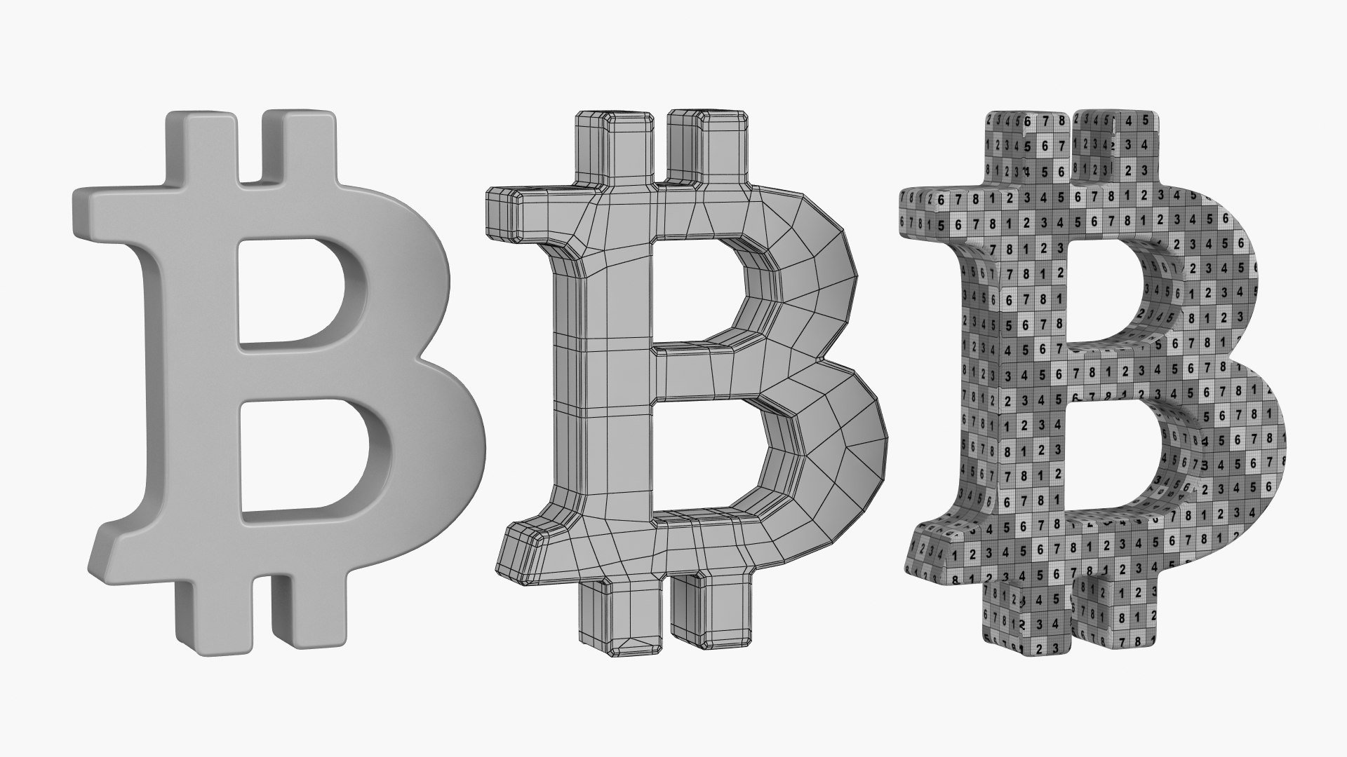 Bitcoin Symbol 3D Model - TurboSquid 1610708
