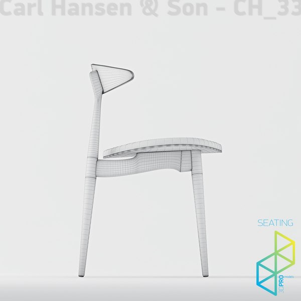 3d dining chair ch33 model