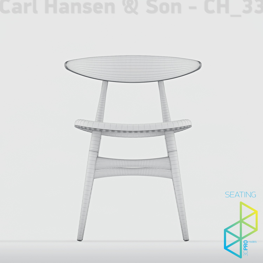 3d dining chair ch33 model
