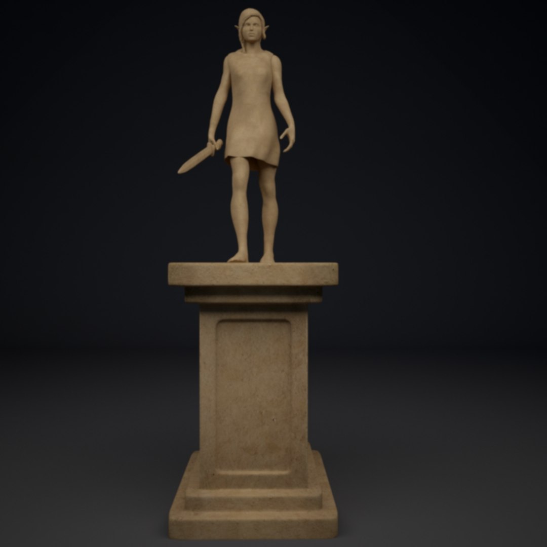 Walking Elf Statue 3d Max