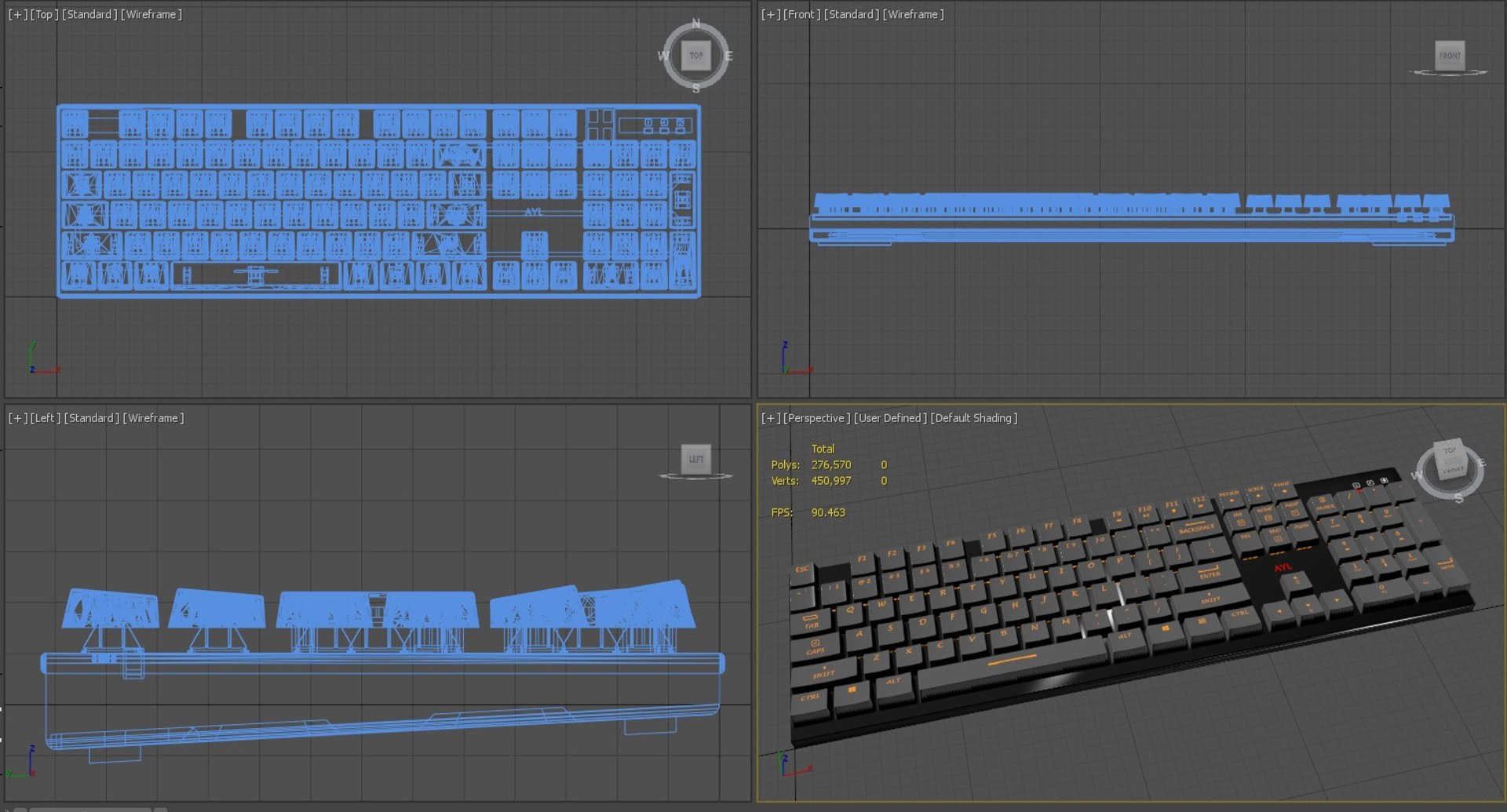 3D Mechanical Keyboard 1 Model - TurboSquid 2196873