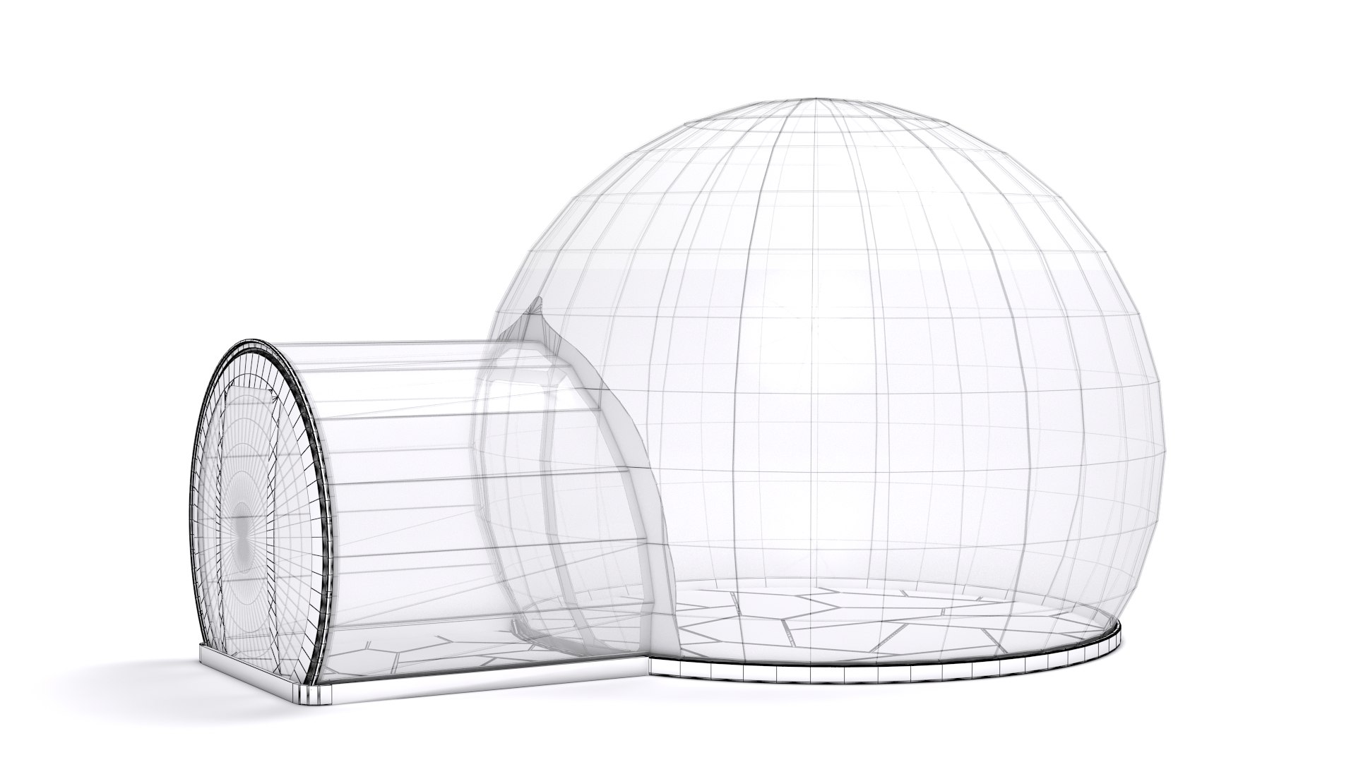 Igloo Transparent Dome 3D Model - TurboSquid 1748876