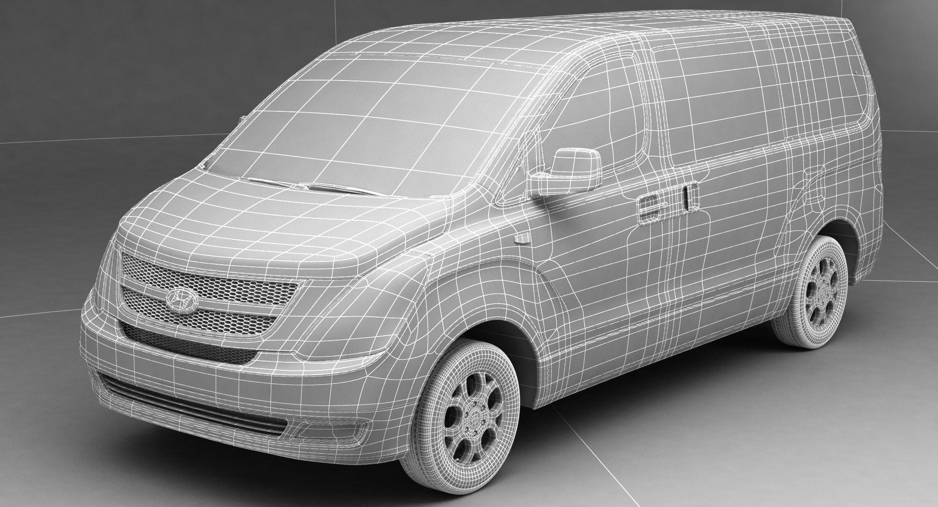 3d H-1 Hyundai Model