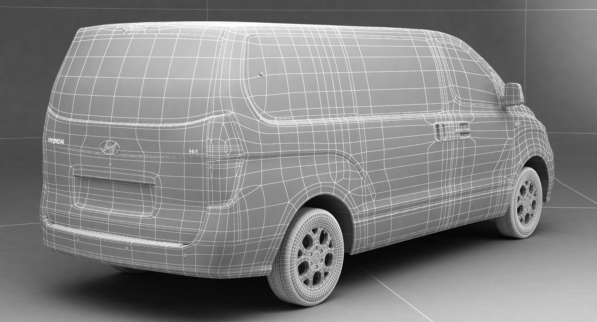 3d H-1 Hyundai Model