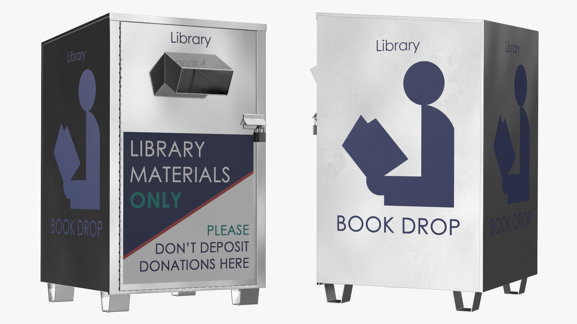 Library Book Return Box Metallic 3D - TurboSquid 2044679