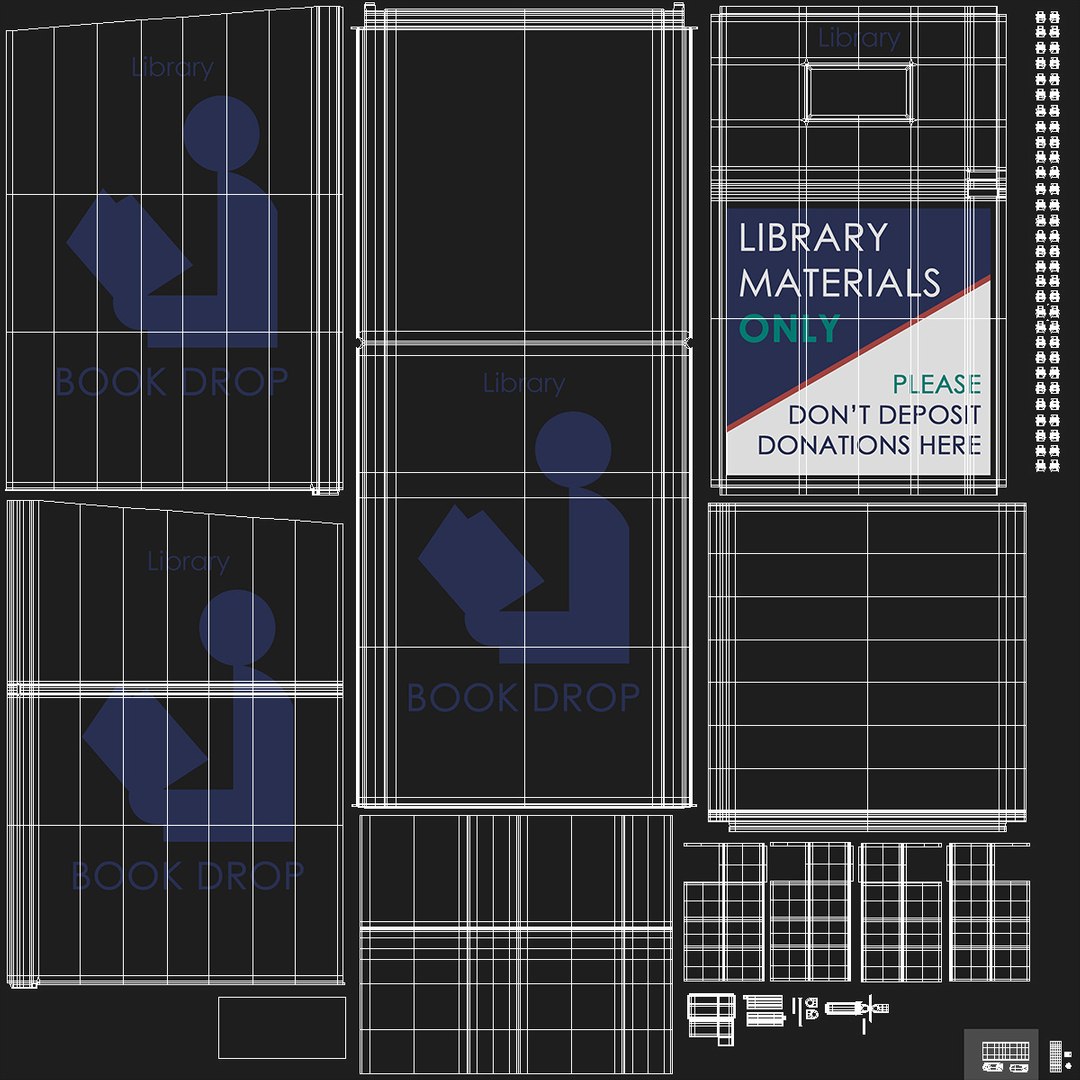 Library Book Return Box Metallic 3D - TurboSquid 2044679