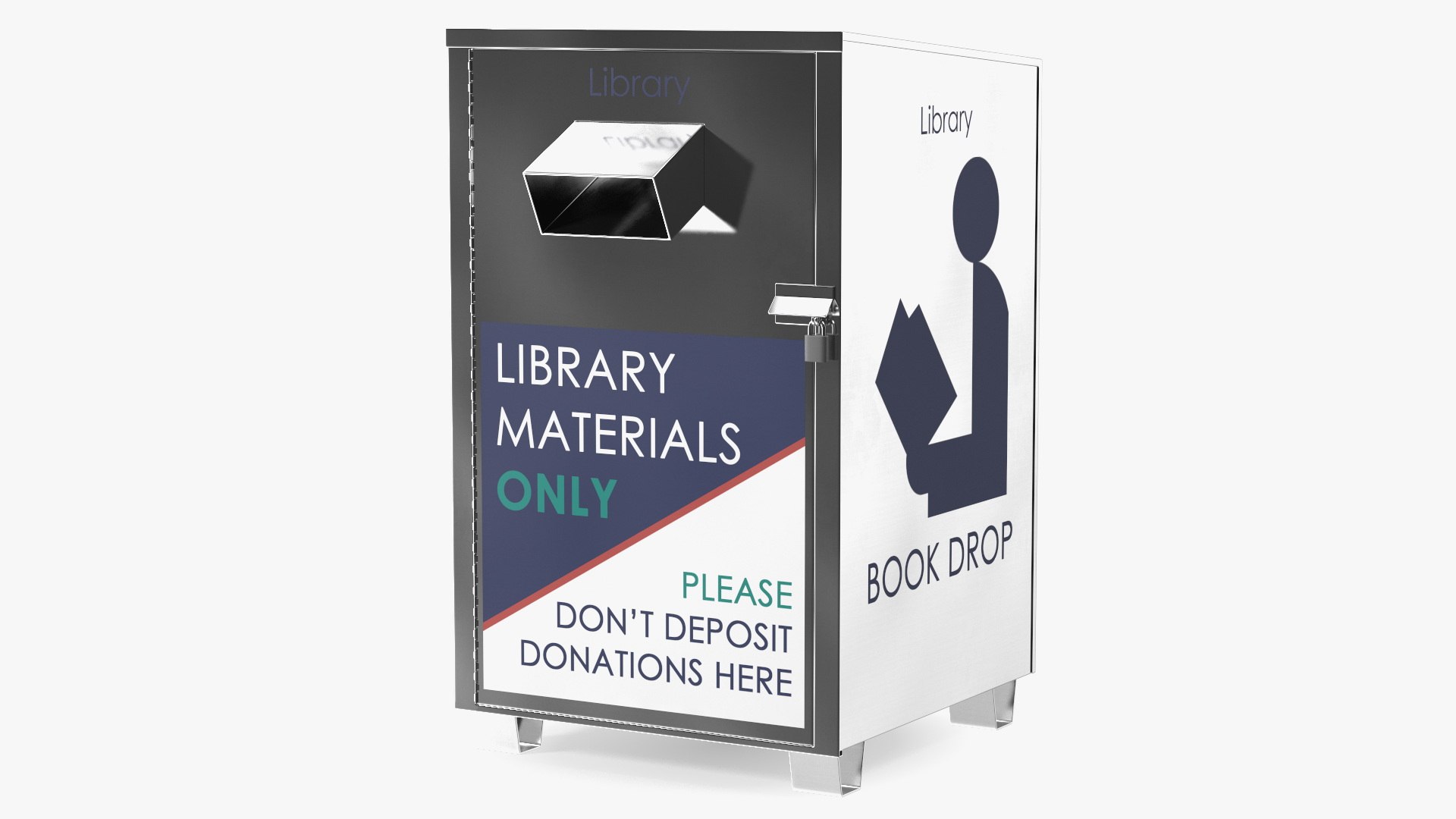 Library Book Return Box Metallic 3D - TurboSquid 2044679