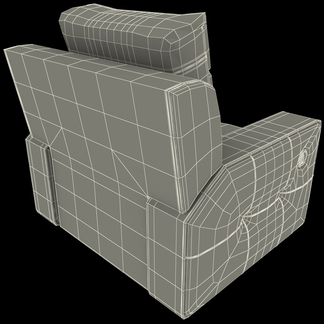 Leather Recliner 3d Obj