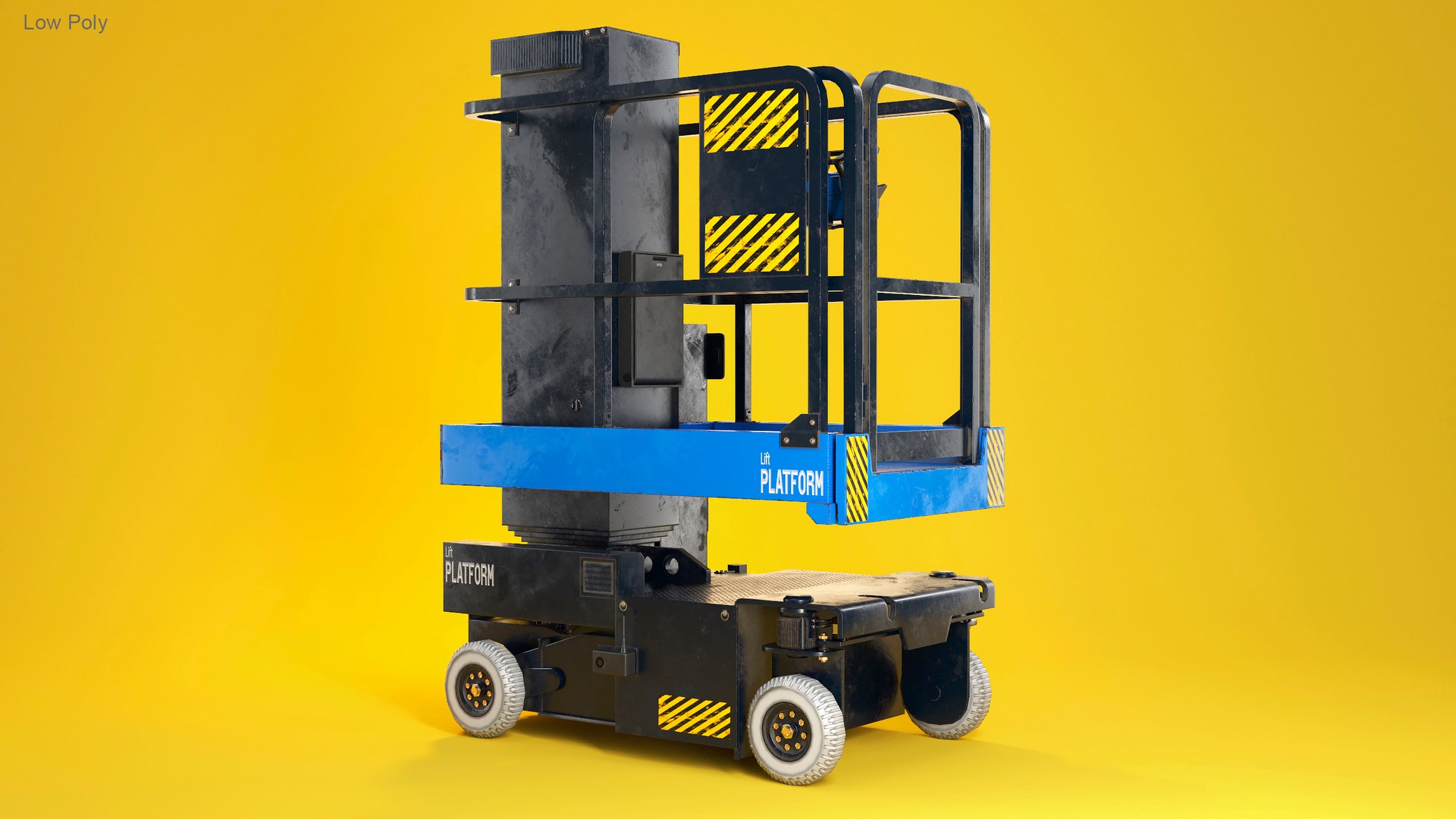 3D model Self-propelled lift Work Platform Hight and Low Poly PBR ...