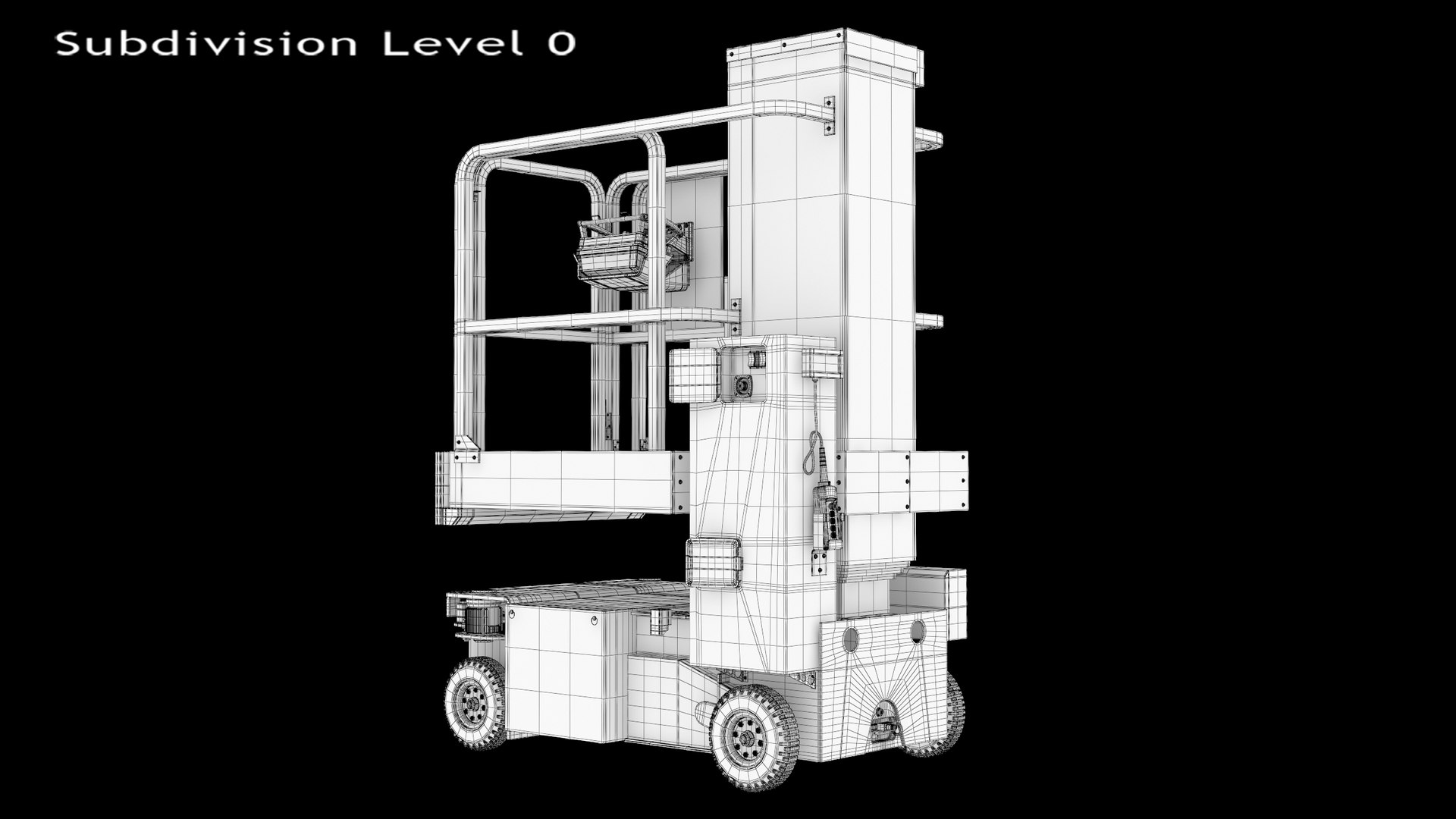 3D model Self-propelled lift Work Platform Hight and Low Poly PBR ...