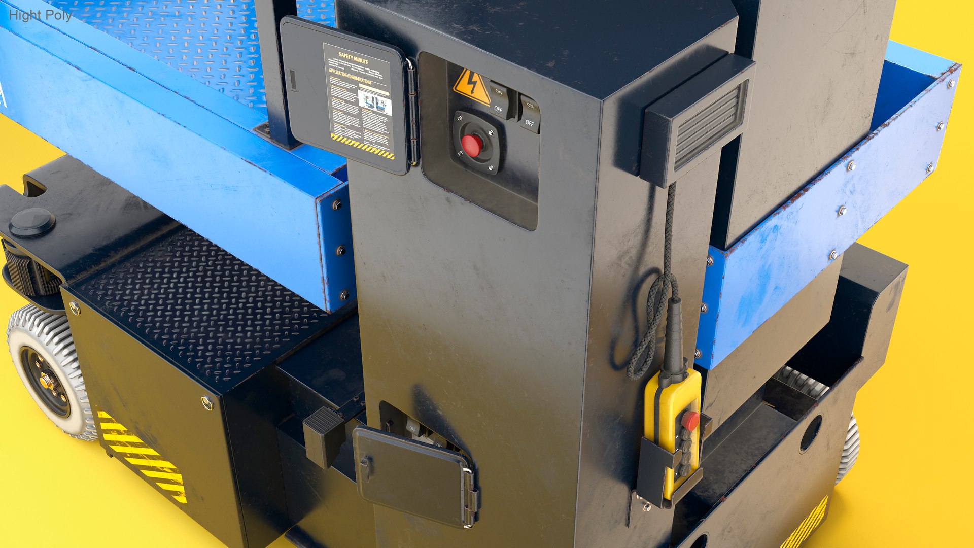 3D model Self-propelled lift Work Platform Hight and Low Poly PBR ...