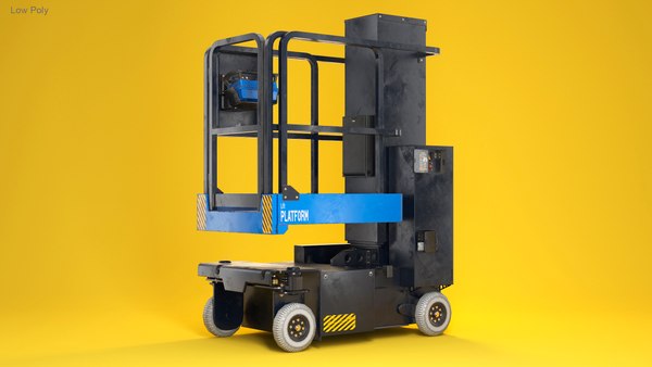modelo 3d Self-propelled lift Work Platform Hight and Low Poly PBR ...