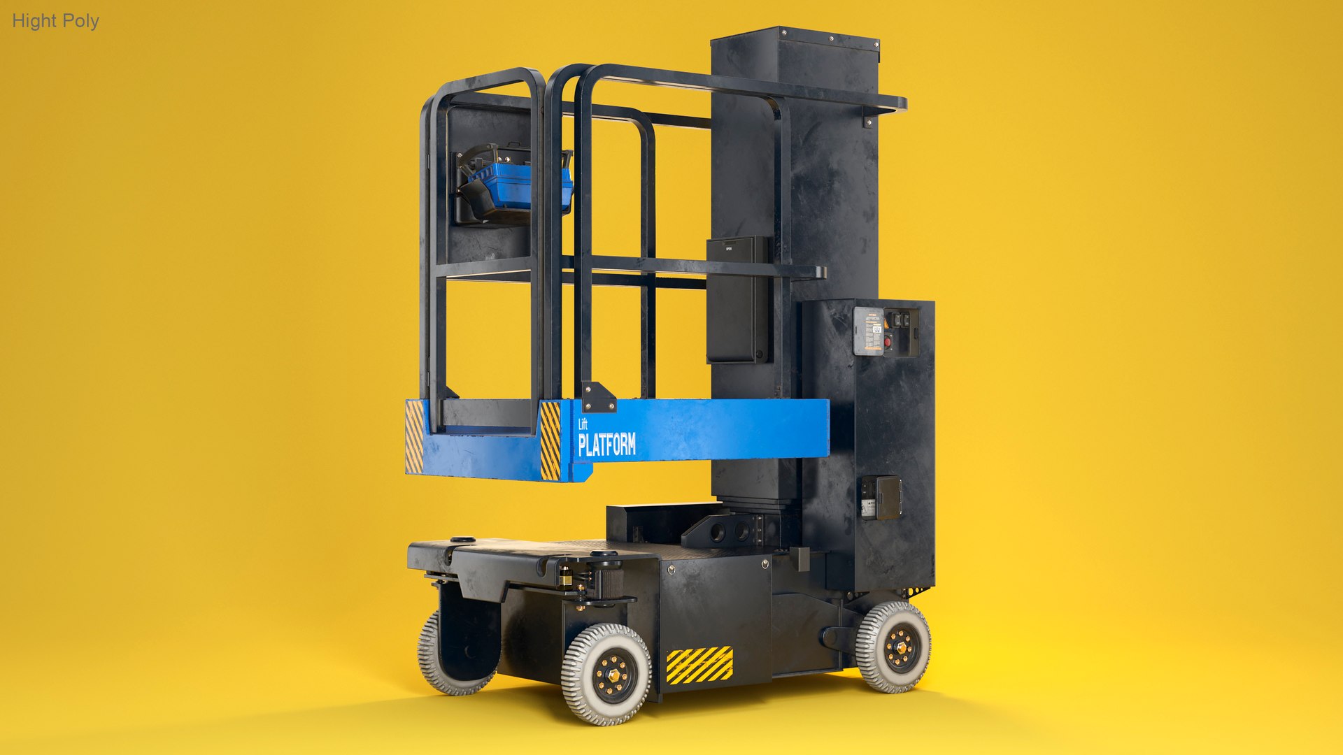 3D model Self-propelled lift Work Platform Hight and Low Poly PBR ...