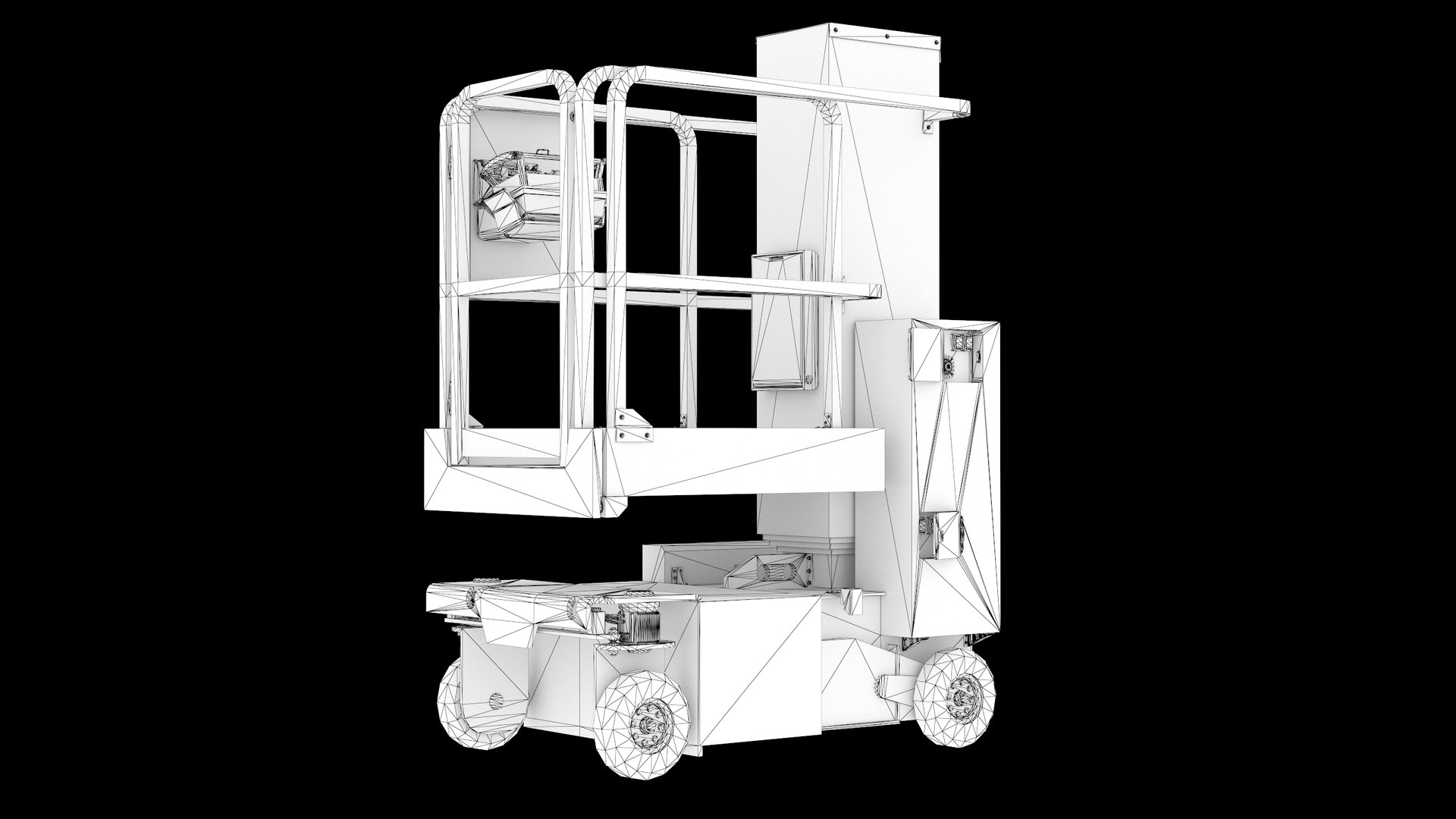 3D model Self-propelled lift Work Platform Hight and Low Poly PBR ...