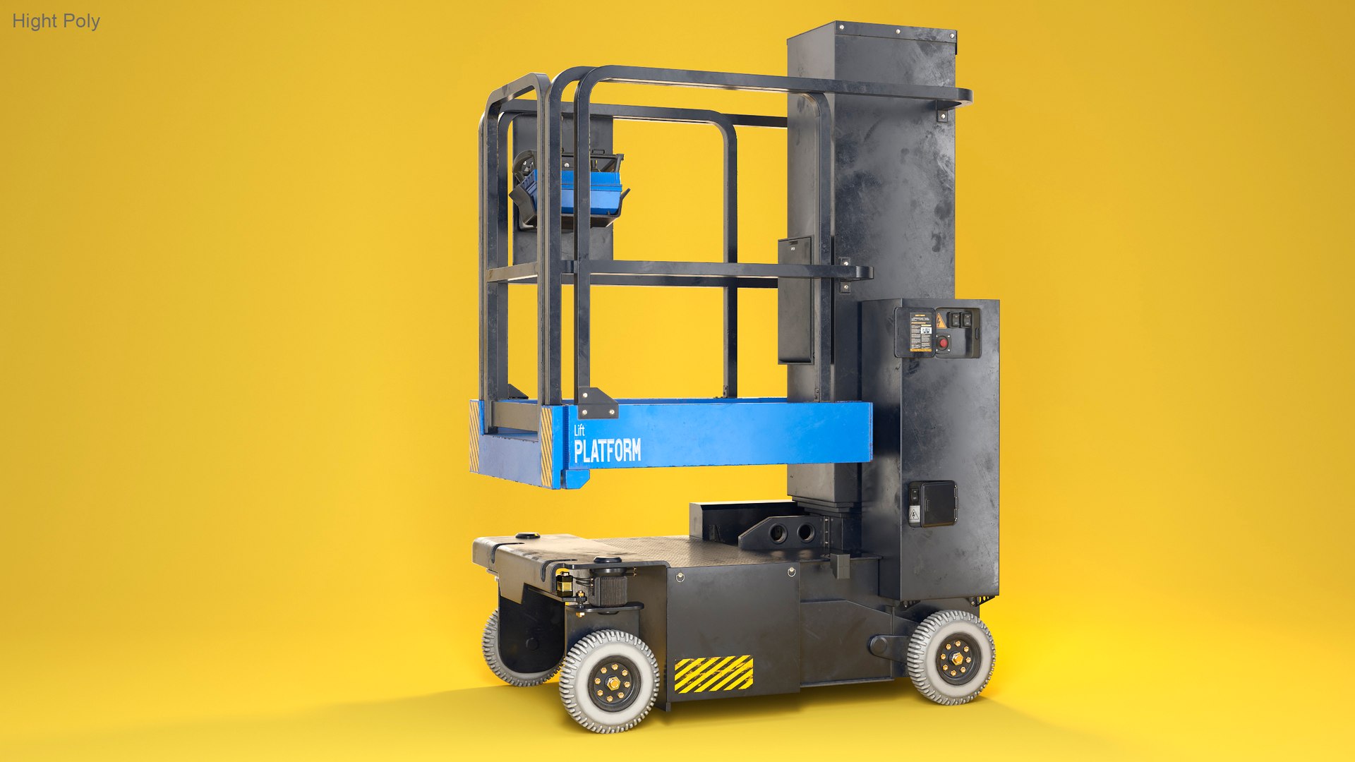 3D model Self-propelled lift Work Platform Hight and Low Poly PBR ...