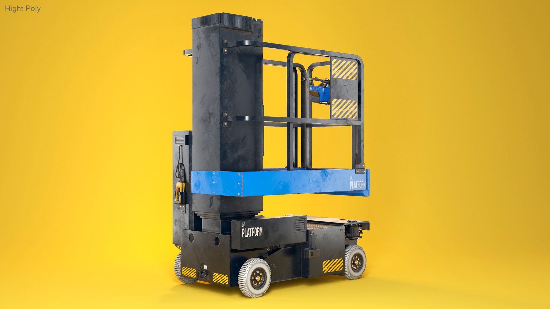 3D model Self-propelled lift Work Platform Hight and Low Poly PBR ...