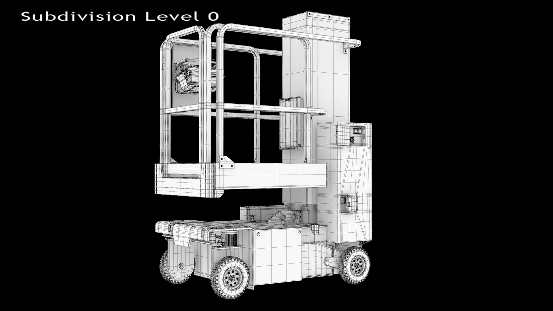 3D model Self-propelled lift Work Platform Hight and Low Poly PBR ...